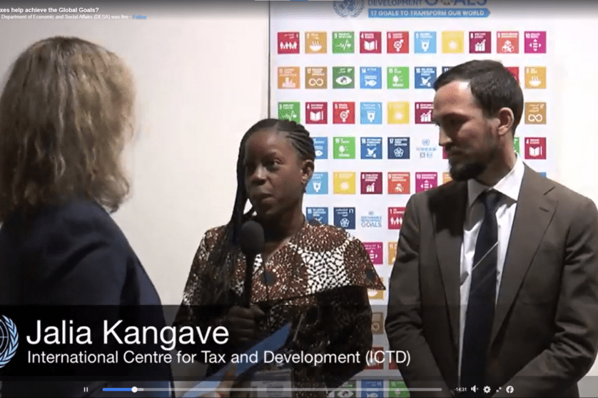 Dr. Jalia Kangave interviewed at UN on tax and sustainable development ...