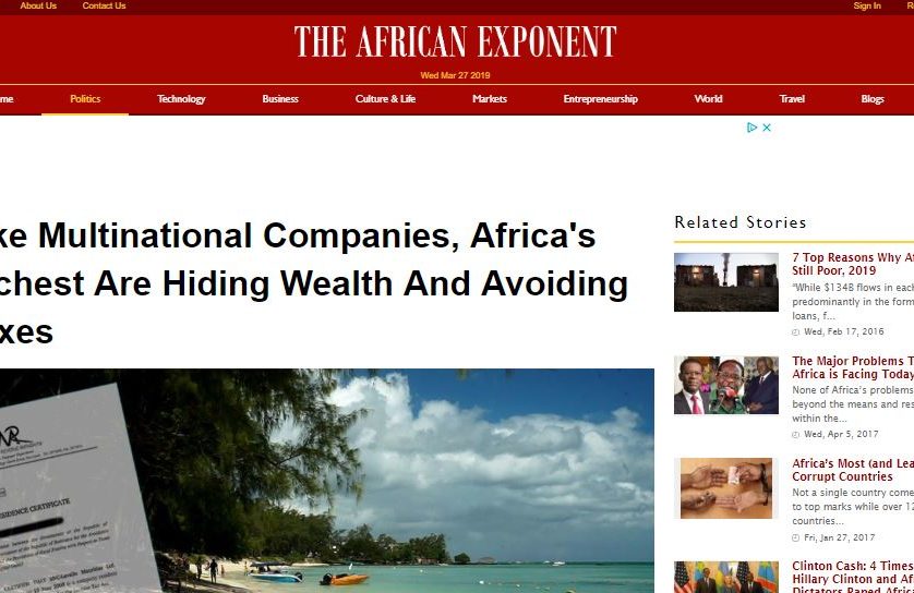 ICTD quoted in The African Exponent article – ICTD
