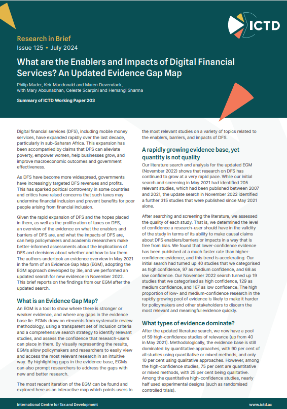 What are the Enablers and Impacts of Digital Financial Services? An ...