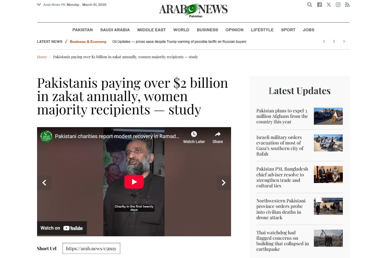 ICTD study on zakat garners media attention as Ramadan concludes – ICTD